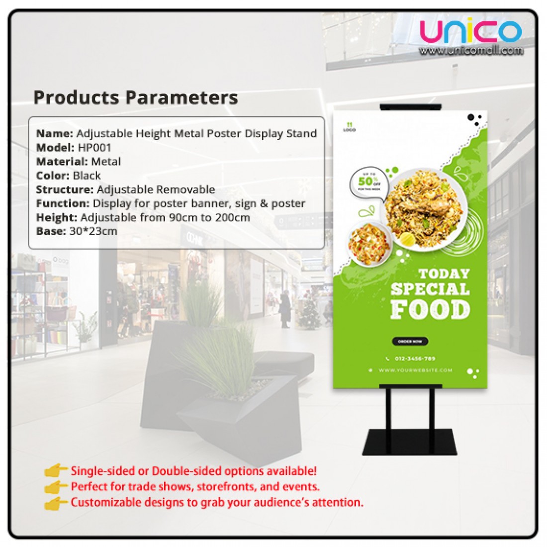 Versatile Banner Display Stand | Unicomall Malaysia