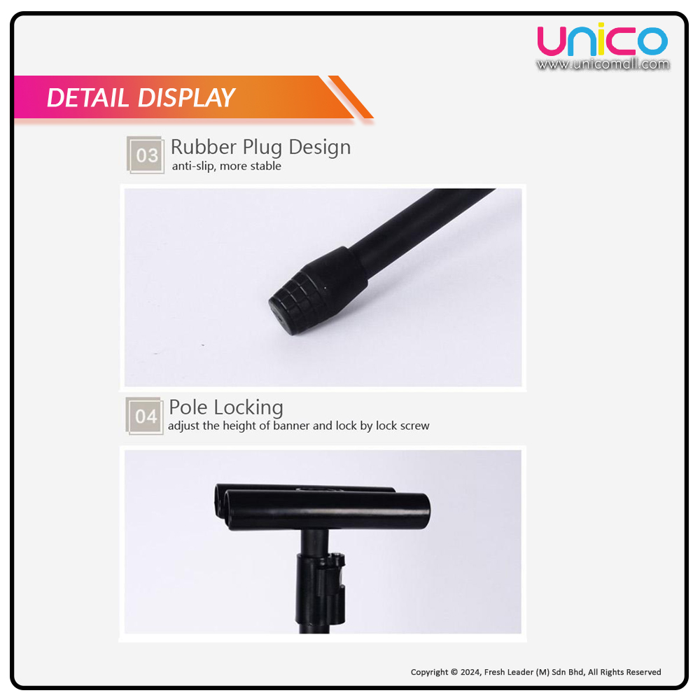 Standard T-Stand Display Bunting at Unicomall - Elevate Your Promotions