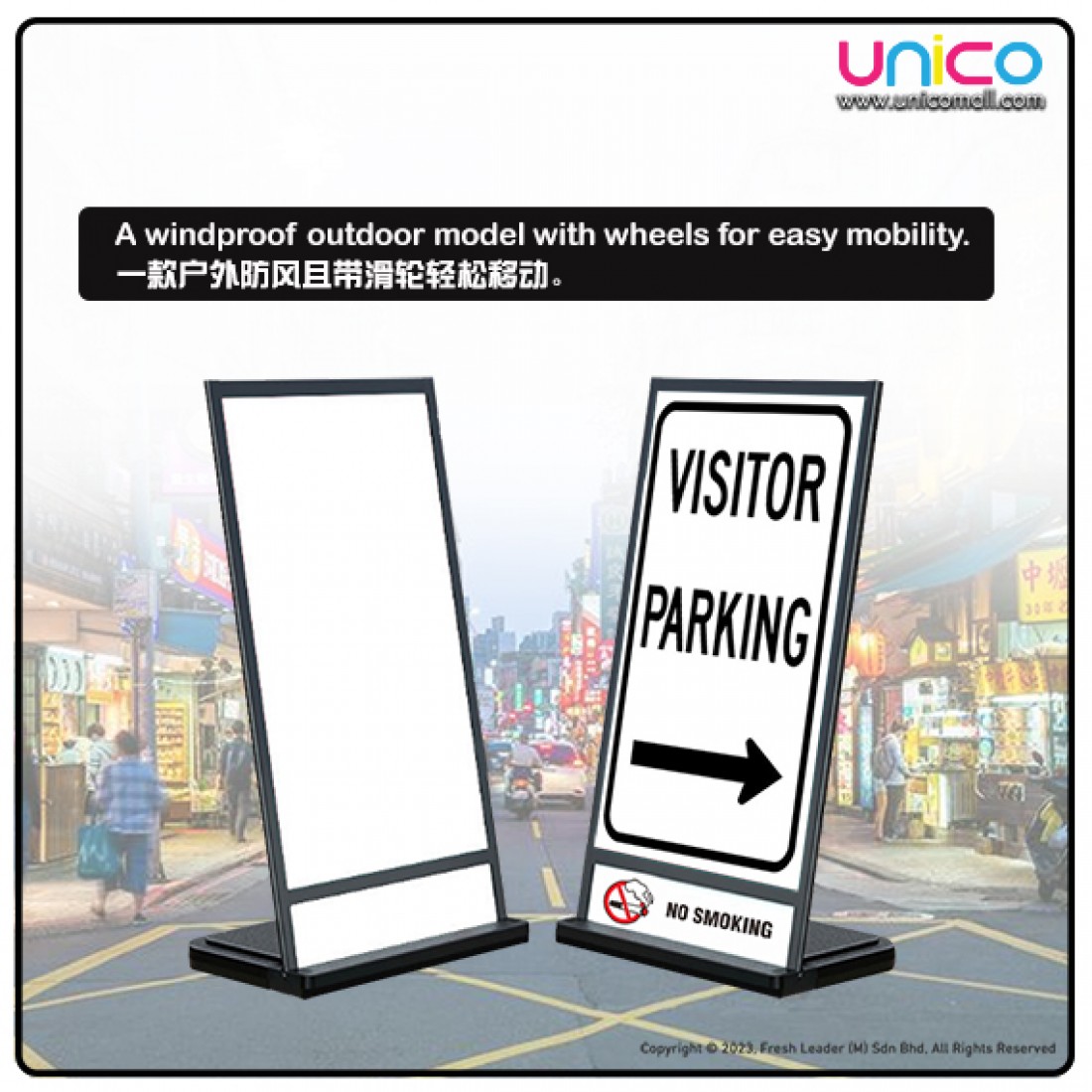 Durable Windproof Aluminum Poster Stand | 60x90cm Display Solution