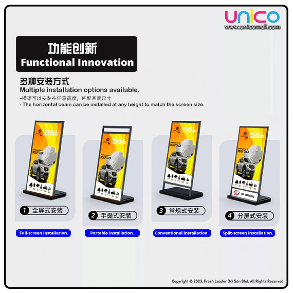 Durable Windproof Aluminum Poster Stand | 60x90cm Display Solution