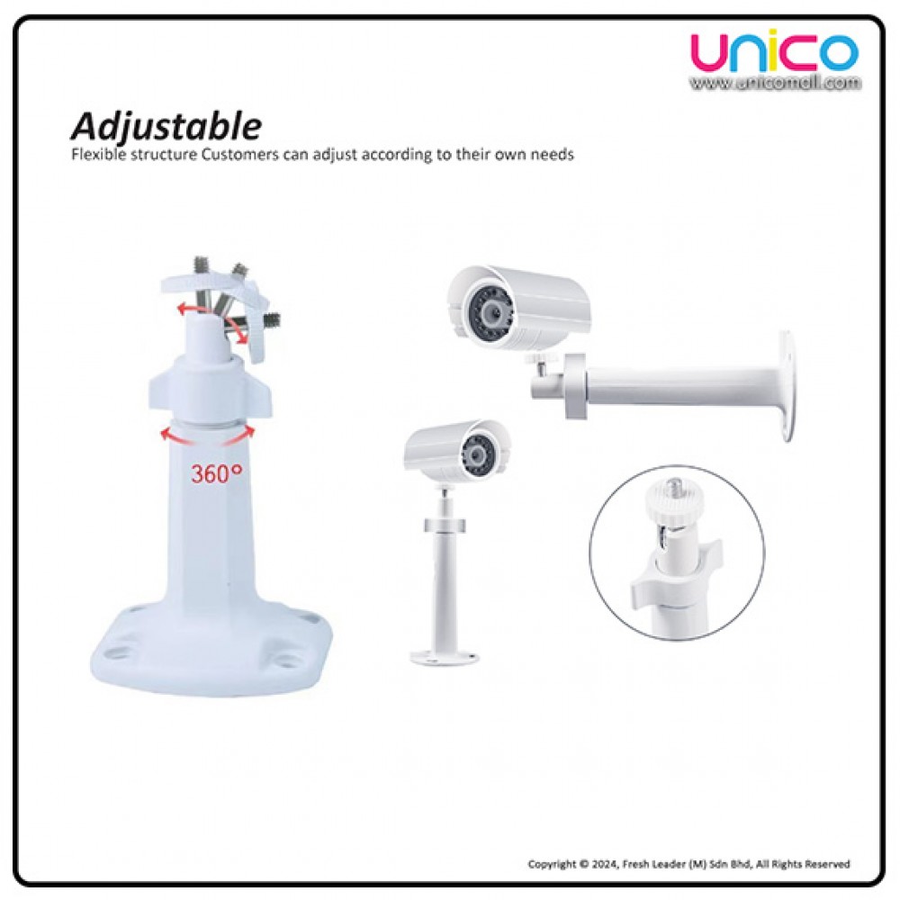 Adjustable IP Camera Wall Mount Bracket – 190mm & 150mm for Secure ...