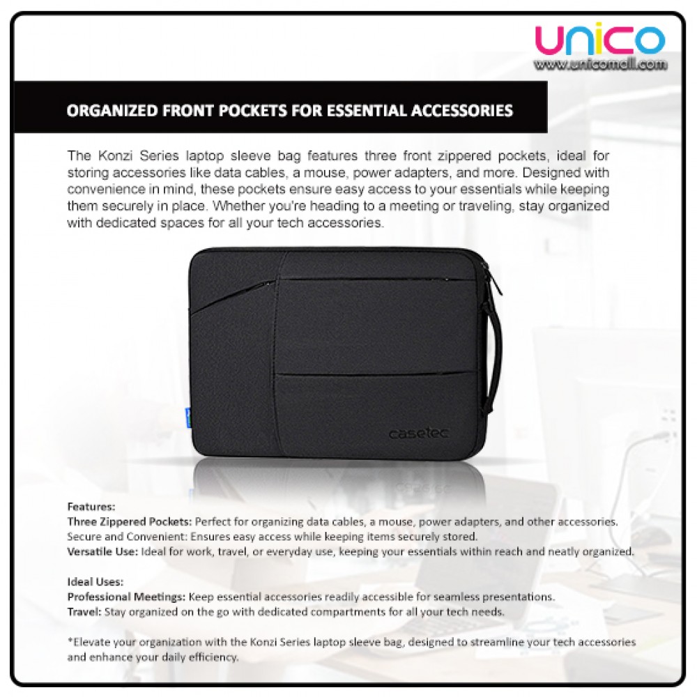 Best 14" & 15.6" Laptop Sleeve Bag - Casetec Konzi Series | Unicomall ...