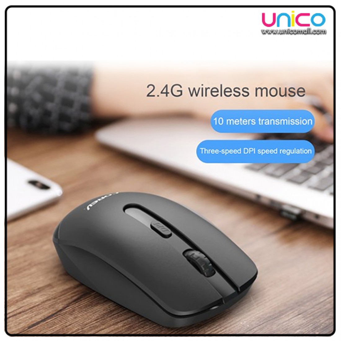 Get Precision and Convenience with Our Wireless Mouse with Adjustable DPI