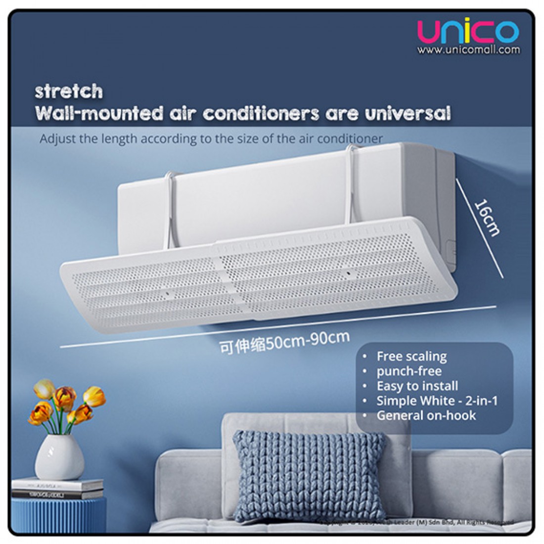 Adjustable AC Wind Deflector – Cold & Hot Air Shield