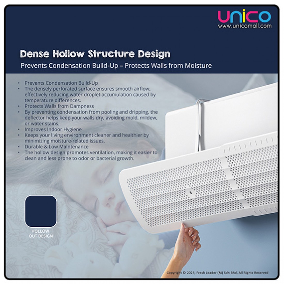 Adjustable AC Wind Deflector – Cold & Hot Air Shield