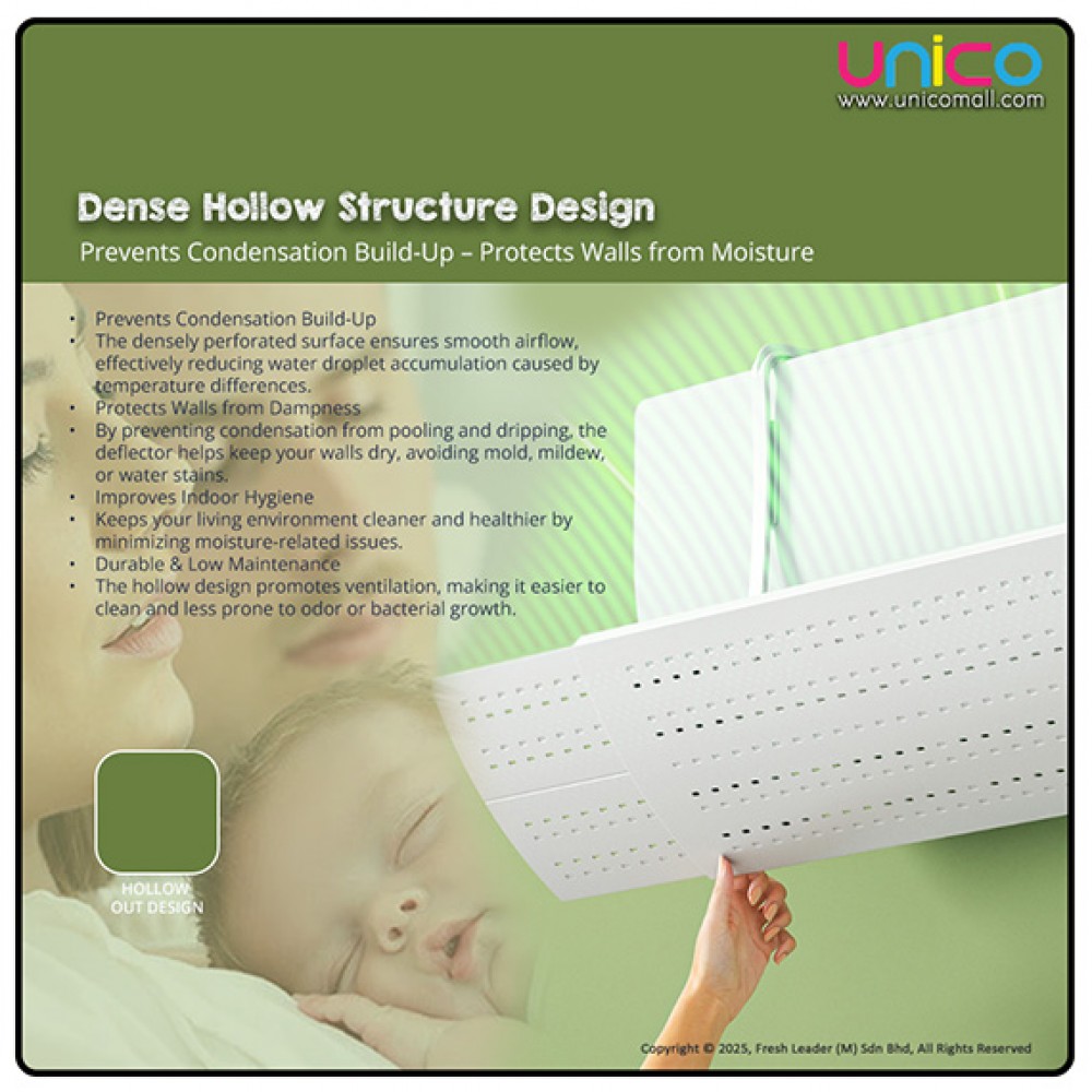 Adjustable AC Wind Deflector – 3-Blade Airflow Shield