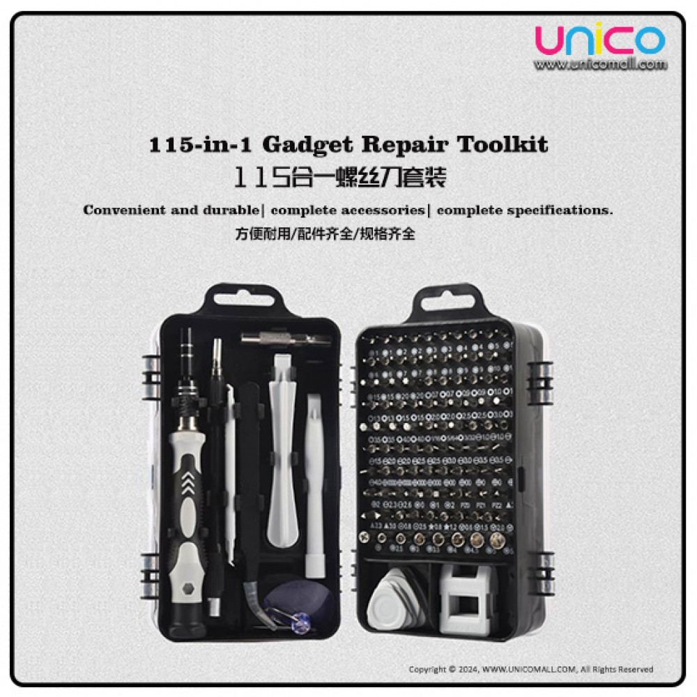 Premium 115-in-1 Gadget Repair Toolkit | Fresh Leader - Unicomall