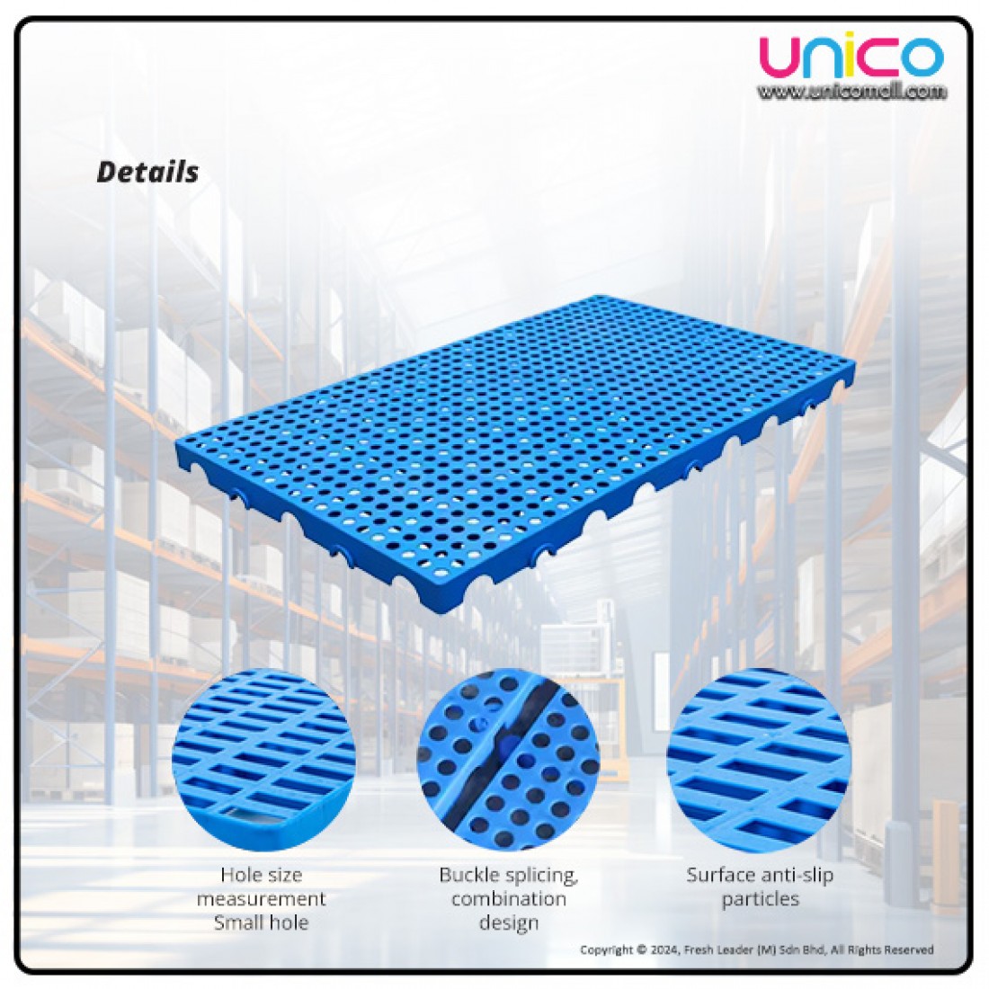 Durable Mesh Moisture-Proof Board 1m x 0.6m – Heavy-Duty Waterproof ...