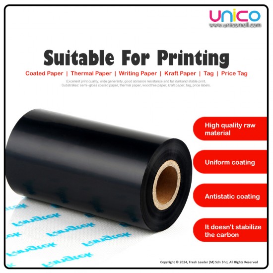 Unicomall's 110mm x 300m Resin Ribbons - Precision Barcode Printing ...