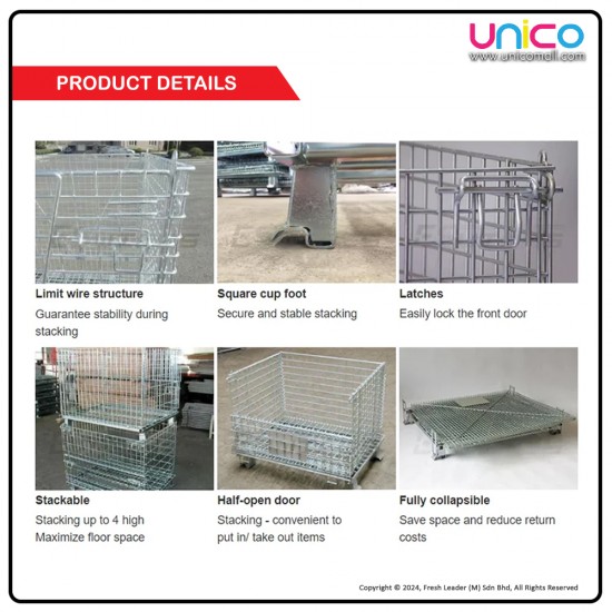 Nestable Steel Storage Bins | Unicomall's Heavy Duty Collection